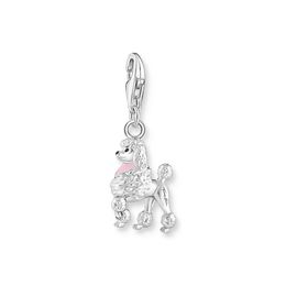 Thomas Sabo Member Charm-Anhänger Pudel mit Halstuch pink Silber