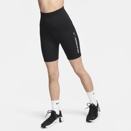 Nike One Bike-Shorts mit hohem Bund für Damen (ca. 18 cm) - Schwarz