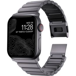 Nomad Smartwatch-Armband "Strap Aluminum 42/44/45/49mm" Uhrenarmbänder grau Ersatzarmbänder