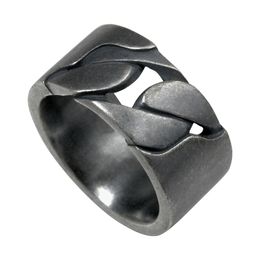 CAI Fingerring CAÏ "925/- Sterling Silber matt oxidiert schwarz" Fingerringe Gr. 068 (21,7), Silber 925 (Sterlingsilber), weiß Herren Fingerringe