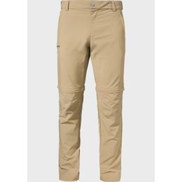 Schöffel Zip-away-Hose SCHÖFFEL "Pants Folkstone Zip Off" Gr. 50, Normalgrößen, beige (4340, beige) Herren Hosen Zipp-Off-Hosen