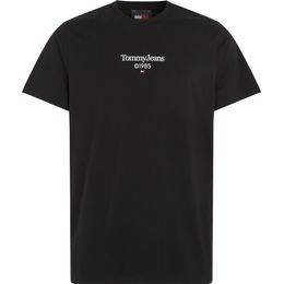 Tommy Jeans T-Shirt, Baumwolle, Logo-Print, für Herren, schwarz, XL
