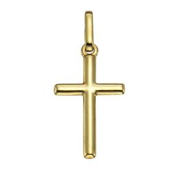 Ketten-Anhänger Vivance "585 Gold Motiv Kreuz" Schmuckanhänger Gr. ONE-SIZE, Gold, 0,6 g, gelb Damen Anhänger