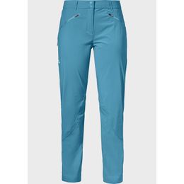 Schöffel Outdoorhose SCHÖFFEL "Pants Hestad L" Gr. 46, Normalgrößen, blau (8225, blau) Damen Hosen Sporthosen