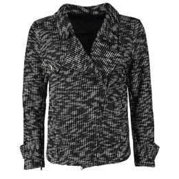 Strickjacke Maze "MT17-221" Gr. L, schwarz-weiß (black, white) Damen Strickjacken