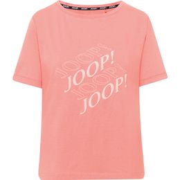 JOOP! Easy Leisure Schlafanzug-Oberteil, Baumwolle, Logo-Print, für Damen, orange, L