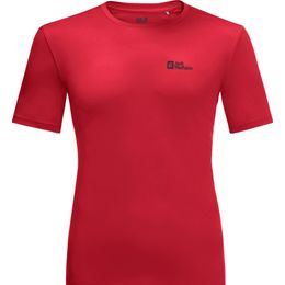 Jack Wolfskin Core Funktionsshirt "Tech", atmungsaktiv, schnelltrocknend, für Herren, rot, L