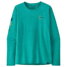 Patagonia - Women's L/S Cap Cool Daily Graphic Shirt Waters - Longsleeve Gr XS türkis