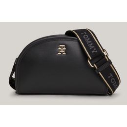 Tommy Hilfiger Mini Bag TH MONOTYPE HALF MOON CAMERA BAG, Handtasche Damen Tasche Damen Schultertasche, schwarz