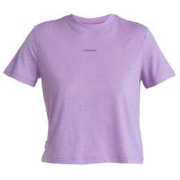 Icebreaker - Women's Merino 150 Tech Lite III S/S Crop Tee - Merinoshirt Gr M lila