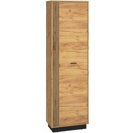 Marmex Möbel Garderobenschrank VASCO 01 schmaler Schrank 60 cm mit gefräßten Lamellen für den Flur