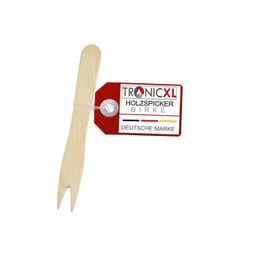 TronicXL Einweggabel 2000 x Holzspicker Pommesgabel Spicker Holz Pommesgabeln Holzspieße (2000 Stück)