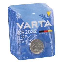 Varta 5x Varta Lithium-Knopfzelle 3V CR 2032 DL 2032 ECR 2032 L14 EA