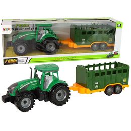 LEAN Toys Spielzeug-Traktor Traktor Farm Traktoranhänger Spielzeug Bauernhof Landwirtschaft