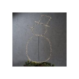MARELIDA Schneemann LED Gartenstecker Silhouette 250LED H: 77cm Weihnachtsdeko Gartendeko (1 St)