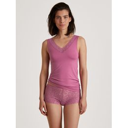 Calida Natural Comfort Lace Unterhemd, Spitze, V-Ausschnitt, für Damen, lila, XS