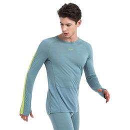 Icebreaker 125 ZoneKnit™ Merinomix Thermo-Langarmshirt mit Rundhalsausschnitt - Mann - Cloud Ray/hyper - Größe S