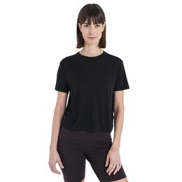 Icebreaker Merino 150 Tech Lite III Crop T-Shirt - Frau - Black - Größe XS