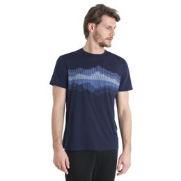 Icebreaker Merino Blend Core T-Shirt Cook Reflected - Mann - Midnight Navy - Größe L