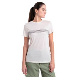 Icebreaker Merino 150 Tech Lite III T-Shirt Mountain Lines - Frau - Chalk - Größe S