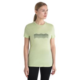 Icebreaker Merino 150 Tech Lite III T-Shirt Contour Waves - Frau - Glazen - Größe M