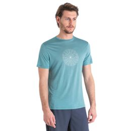 Icebreaker 125 Cool-Lite™ Merino Blend Sphere III T-Shirt Vision Grid - Mann - Cloud Ray - Größe L