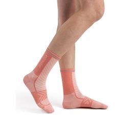 Icebreaker Merino Blend Run+ Ultralight Socken Crew - Frau - Glow/tang - Größe M