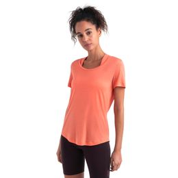 Icebreaker 125 Cool-Lite™ Merino Blend Sphere T-Shirt mit U-Ausschnitt - Frau - Tang - Größe S