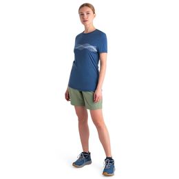 Icebreaker Merino 150 Tech Lite III T-Shirt Mountain Lines - Frau - Dawn - Größe XL