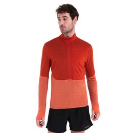 Icebreaker Merino Blend 200 Realfleece™ Descender Half-Zip-Oberteil - Mann - Molten/ember - Größe XXL