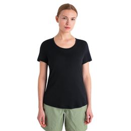 Icebreaker 125 Cool-Lite™ Merino Blend Sphere III T-Shirt mit U-Ausschnitt - Frau - Black - Größe L