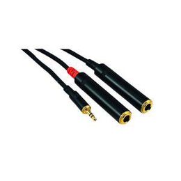 Contrik Audiokabel, Stereo, Klinkenstecker 3.5 mm - 2x Klinkenstecker 6.35 mm, 300mm - NRA-070-0530-003