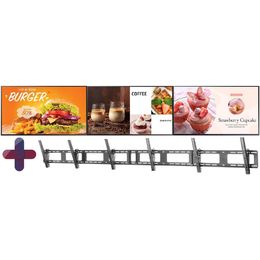 Samsung Menuboard Komplettset 3x Samsung QM50B + Neomounts NS-WMB300 Wandhalterung