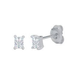 Firetti Paar Ohrstecker Schmuck Geschenk Silber 925 Ohrschmuck Quadrat, mit Zirkonia (synth), silberfarben|weiß