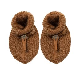 Joha - Baby-Schuhe 4005 - WOOL RIB in dark copper, Gr.20