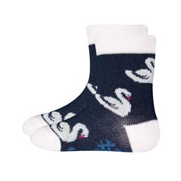 Sanetta - Socken SCHWAN & RINGEL 2er Pack in marine/rosa/weiß, Gr.18/19