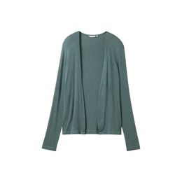 Tom Tailor Damen T-Shirt Cardigan, grün, Uni, Gr. XXL