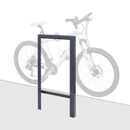 Fahrradb&uuml;gel MCW-J74 Fahrradst&auml;nder Anlehnb&uuml;gel, verzinkter Karbonstahl Outdoor-pulverbeschichtet 115x60x6cm ~ anthrazit