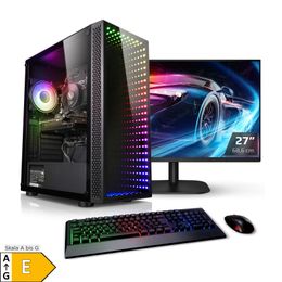 Weinhaus Markus Kiebel PC Set Gaming mit 27 Zoll TFT Speed V AMD Ryzen 5 5500, 16GB DDR4, NVIDIA RTX 3050 8 GB, 1TB SSD, WLAN, Windows 11