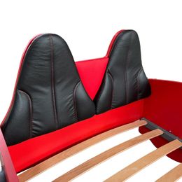 Sportsitze f&uuml;r Autobett Rio Premium Schwarz Rot