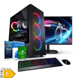 Weinhaus Markus Kiebel Gaming PC mit 27 Zoll TFT Speed V AMD Ryzen 5 5500, 16GB DDR4, NVIDIA RTX 3050 8 GB, 1TB SSD, WLAN, Windows 11