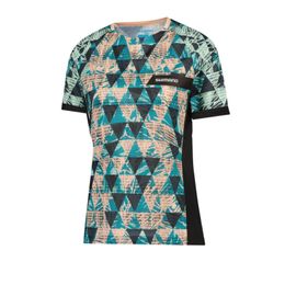 Shimano Woman's SAIKO Short Sleeve Jersey, Transparent Green