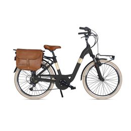 MBM Elektro-Citybike MONOTUBO Classic Lady 24 Zoll, NERO POLV. CAFFE'