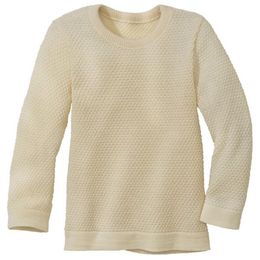 Disana - Kid's Wabenstrick-Pullover - Wollpullover Gr 98/104 beige
