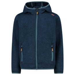 CMP - Boy's Jacket Fix Hood Jacquard Knitted - Fleecejacke Gr 104 blau