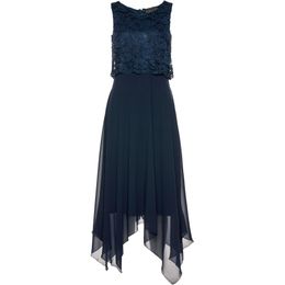 bonprix Premium Chiffonkleid mit Spitze