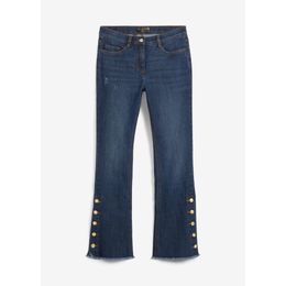 bonprix 7/8-Bootcut-Jeans mit Zierknöpfen