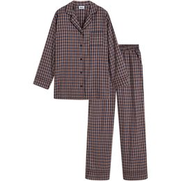 bonprix Gewebter oversized Pyjama mit Knopfleiste