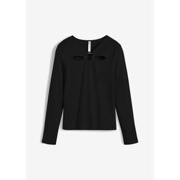 bonprix Rippshirt mit Cut-Outs