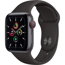 Apple Watch (Series SE) 2020 GPS + Cellular 40 mm - Aluminium Grau - Sportarmband Schwarz